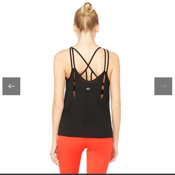 ALO Yoga | Tops | Alo Strappy Tank Open Back Cotton Material Soft ...